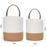 China Handmade Home Hanging Baskets Multi-function Woven Cotton Rope Wall Basket for House Decoration for sale