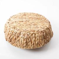 China Hot Sale Handmade Natural Water Hyacinth Tray with Handle Woven Basket Rattan Woven Basket for sale