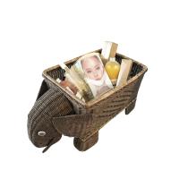 China Hot Selling Creative Crafts Handwoven Rattan Storage Basket Animal Shape Storage Basket for sale