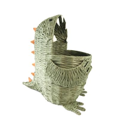 China Hot Selling Household Creative Paper Rope Children's Toy Storage Basket Shark Shaped Storage Basket for sale