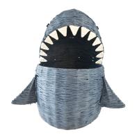 China Hot Selling Household Creative Paper Rope Children's Toy Storage Basket Shark Shaped Storage Basket for sale