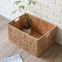 China Custom Handmade Natural Square Banana Leaf Woven Storage Basket Laundry Basket for sale