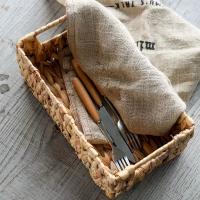 China Custom Handmade Natural Square Banana Leaf Woven Storage Basket Laundry Basket for sale
