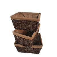 China Superior Quality Hand-woven Storage Baskets Set Baby Room Storage Basket Hand Knitted Weave Storage Baskets for sale