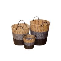 China Hot Selling Baskets for Storage Laundry Basket Bamboo Cheap Storage Baskets PE Multifunction Single Customized White Set Rattan for sale