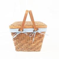 China Factory Outlet  Bulk Picnic Baskets Toy Storage Basket Hand Knitted Kitchen Storage Organizer Basket with Handle for sale