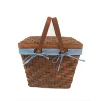 China Factory Outlet  Bulk Picnic Baskets Toy Storage Basket Hand Knitted Kitchen Storage Organizer Basket with Handle for sale