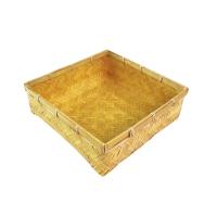 China Factory Supply Natural Bamboo Hand-woven Storage Basket Eco-friendly Large Capacity Fruit Food Bamboo Storage Basket for sale