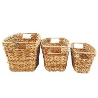 China Hot Selling Home Restaurant Hotel Food Display Storage Basket Set Natural Material Hand-woven Durable Storage Basket Set for sale