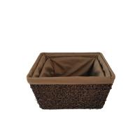 China Superior Quality Natural Rattan Decorative Storage Basket Set Durable Handmade Woven Storage Basket Set for sale