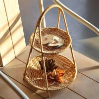 China Wholesale Price Snack Tray Rattan Storage Tray Tray Set Customized Logo Multifunction Single Kitchen Storage Hand Woven for sale