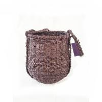 China 2022 Latest Hand Woven Round Fruit Basket with Cover Storage Basket for sale