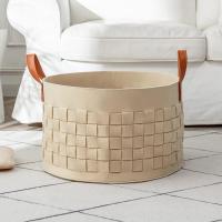 China Customisable Color Woven Storage Box and Basket with Up To 10kg Weight Capacity and Eco Friendly Natural Fibers for sale