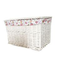 China Handmade Eco-friendly PE Plastic Woven Storage Basket with Stackable Design for Home Decor for sale