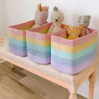 China Customisable Woven Decorative Storage Bins Weightcapacity Up To 10kg Durable Storage Organizers Designed For Office Home And Retail for sale