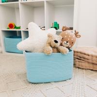 China Customisable Woven Decorative Storage Bins Weightcapacity Up To 10kg Durable Storage Organizers Designed For Office Home And Retail for sale