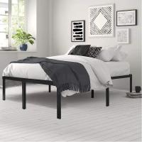 China Memory Foam Compatible Metal Frame Bed Rust Resistant Finish Long Lasting Durability Suitable for Various Mattress Types for sale