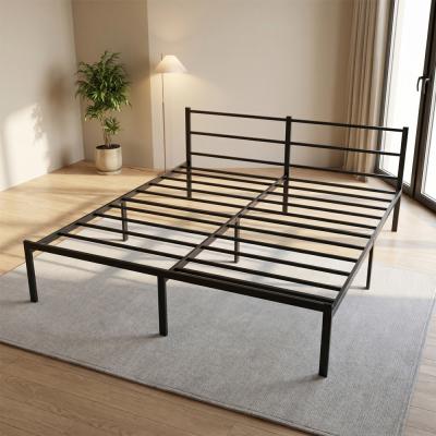 China Assembly Required Metal Frame Bed Easy Assembly Strong Durable Frame Suitable for Guest Rooms Dormitories and Apartments for sale