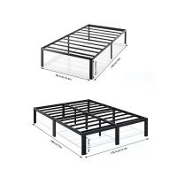 China Slat Support Metal Frame Bed Assembly Required Heavy Duty Steel Frame Ideal for Hostels Dormitories and Temporary Housing for sale