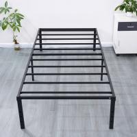 China Slat Support Metal Frame Bed Assembly Required Heavy Duty Steel Frame Ideal for Hostels Dormitories and Temporary Housing for sale