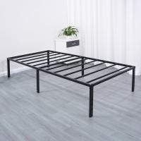 China Queen Size Metal Frame Bed Durable Sturdy Steel Construction Heavy Duty Platform Bed Frame for Bedroom Furniture for sale