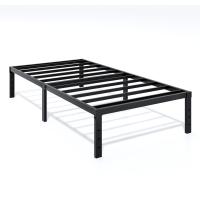 China 14 Inches Height From Floor Metal Frame Bed Queen Size Heavy Duty Construction Designed To Support Various Mattress Types for sale