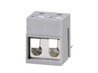 China 2P Spliceable Wiring PCB Terminal Block Grey Pitch 5.0mm Horizontal Verticle Available for sale