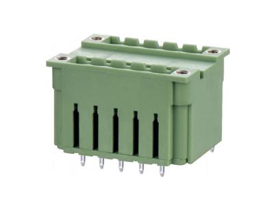China Double Row 5.08mm Pitch 300V Pluggable Terminal Block Header With Side Screw Hole for sale
