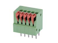 China 2.54mm Pitch Buckle Type Screwless Terminal Block For Security And Lighting System for sale