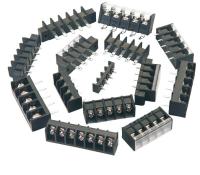 China Pitch 7.62mm Barrier Style Terminal Blocks American Standard Black Color for sale