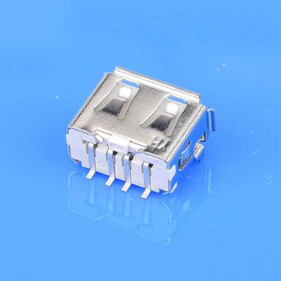 China Usb 2.0 Connectors A Type Above PCB Front DIP Rear SMT Robust Shell for sale