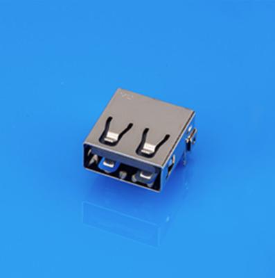 China Top On Board DIP Type Right Angle Pin USB PCB Connectors 2.0 Port 1.5A 30V for sale