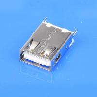 China Robust Shell Straight Insertion USB PCB Connectors With Harpoon Fixing Pin for sale