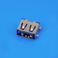 China USB2.0 Offset Type USB PCB Connectors 4.4H With 10.5L 3u