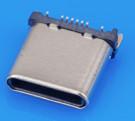 China Verticle Type 8.04mm Height 16 Pin Usb Type C Connector For Power And Signal Transfer for sale