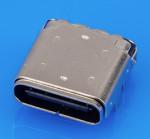 China USB TYPE C 24PIN DIP Plus SMT Mount Receptacle Length 9.34mm Stainless Steel Shell with Notch USB Type C Port for sale