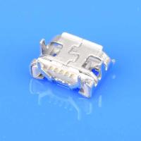 China Alinta Micro USB Receptacle DIP Horn Shape Stainless Steel Shell White for 10000 Cycles Durability for sale
