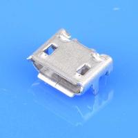China Alinta Micro USB Receptacle DIP Horn Shape Stainless Steel Shell White for 10000 Cycles Durability for sale