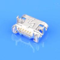 China Alinta MICRO USB Receptacle DIP Mount Top on Board Horn Type No Curled edge Stainless Steel Type Micro USB Port for sale
