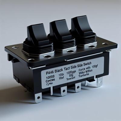 China PA46 Black Tact Slide Switch SUS Cover 10000 Cycles 150gf±100gf for sale