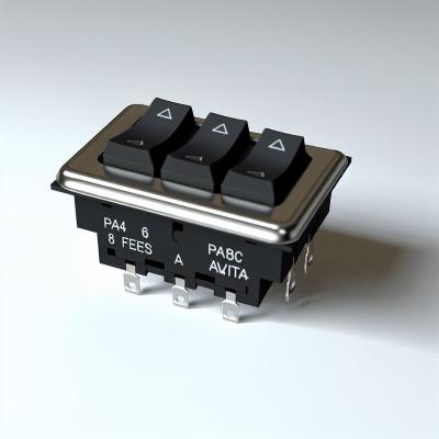 China PA46 Black Tactile Switch SMT 8-Feet AG Plating 10000 Cycles for sale