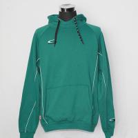China Green Hooded Sweatshirt Jacket 65% Polyester 35% Cotton Brand Logo On The Left Chest for sale