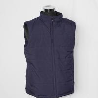 China Dark Blue Polyester Work Vests Uniforms Wrinkle Resistance With Good Wash Fastness for sale