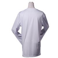 China Polyester White Long Sleeve Custom Made T Shirts O Neck Sport Style For Men for sale