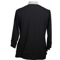 China Short Sleeve Classic Black T Shirt 96% Polyester 4% Spandex For Women for sale