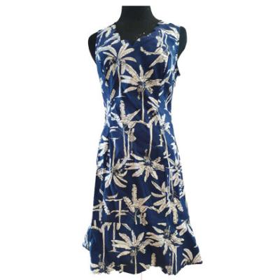 China Ladies Flounce Hem Floral Dress Knee Length for sale