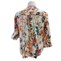 China Stain Printed M Loose Fit Ladies Casual Blouse for sale
