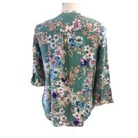 China Stain Printed M Loose Fit Ladies Casual Blouse for sale