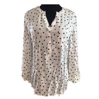 China Stain Printed M Loose Fit Ladies Casual Blouse for sale