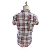 China Turn Down Collar Slim Fit Plaid Shirt Cotton Ladies Casual Wear for sale